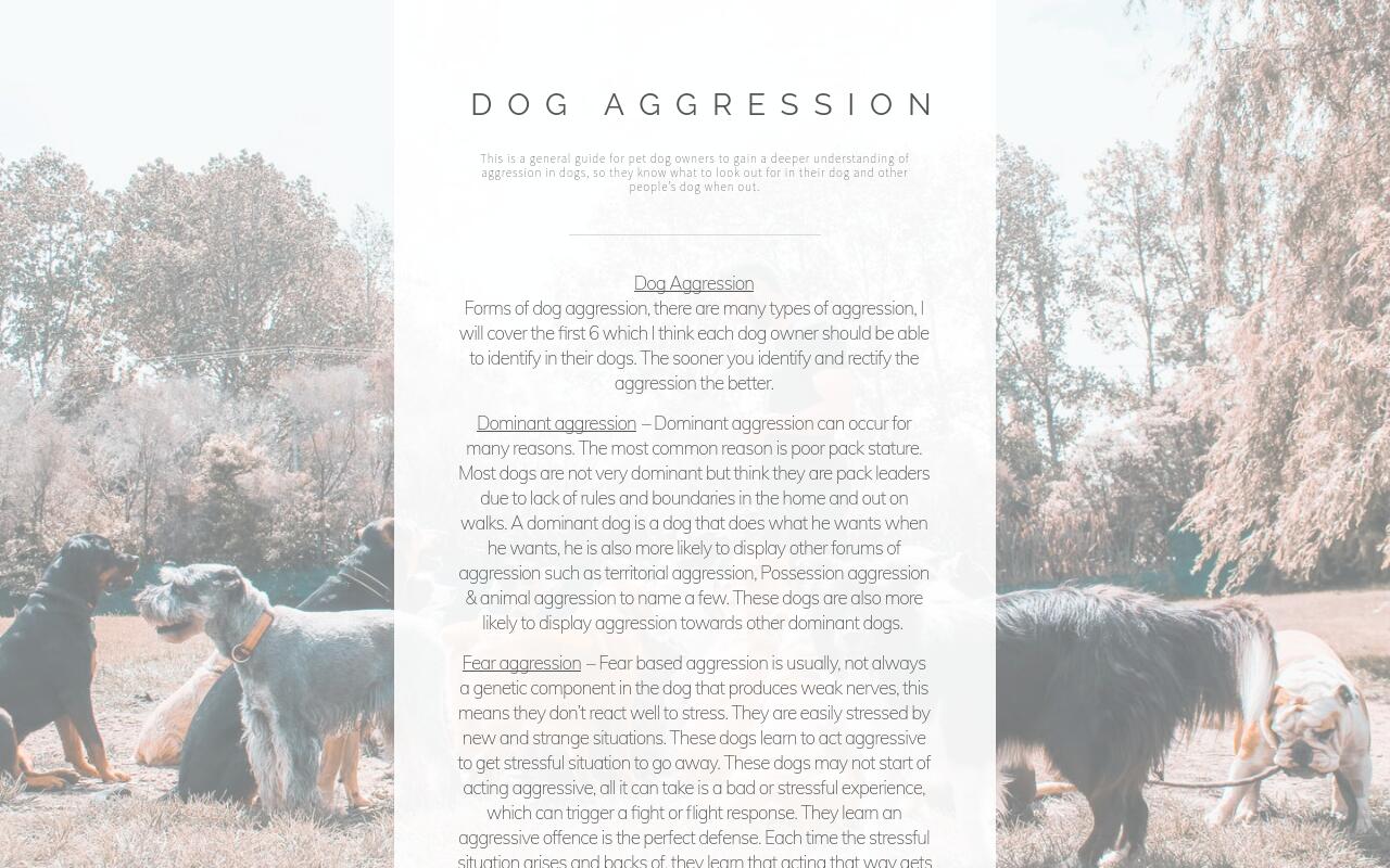 Dog Aggression